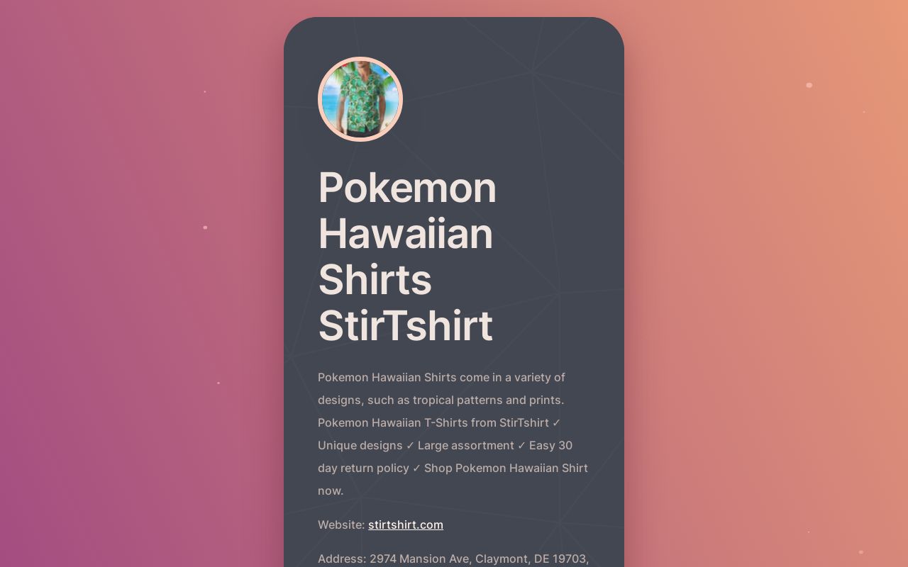 Pokemon Hawaiian Shirts StirTshirt
